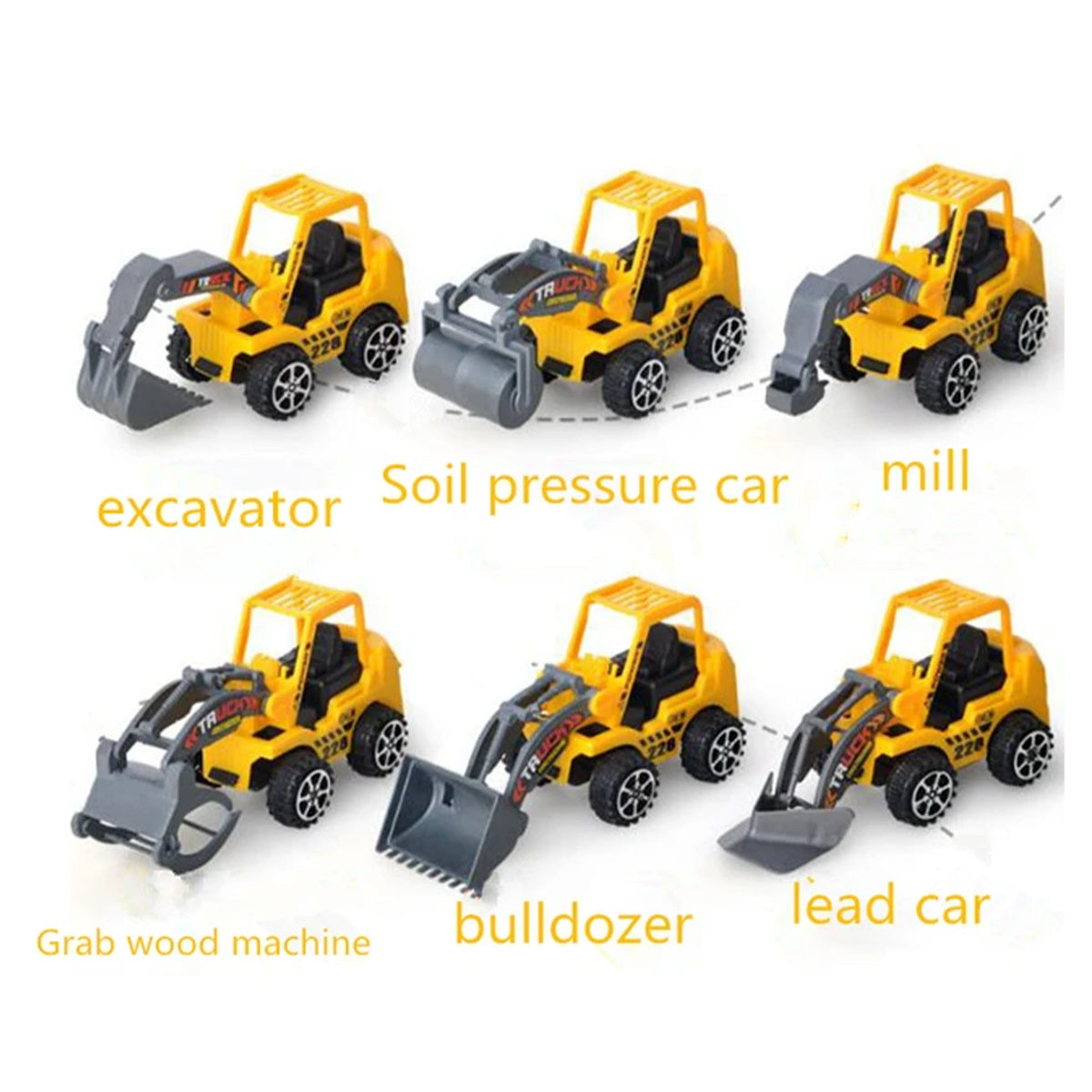 6-Pieces Mini Construction Trucks – Steve Kyle Marketing