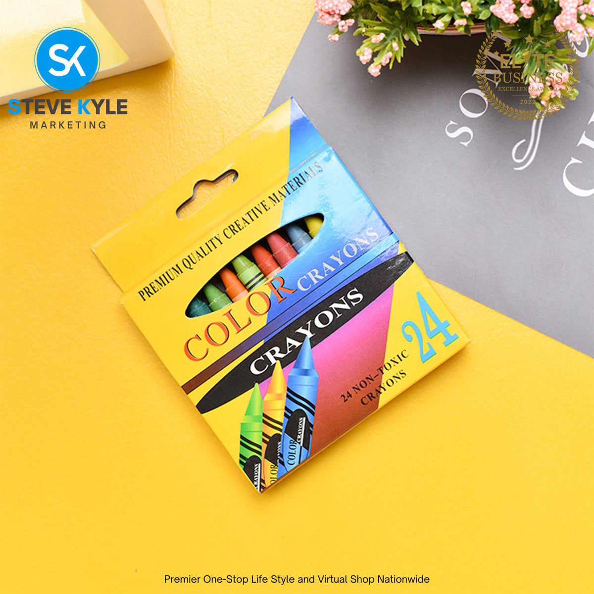 24 Colors Regular Crayon Size Stationery School Supplies for Kids ...