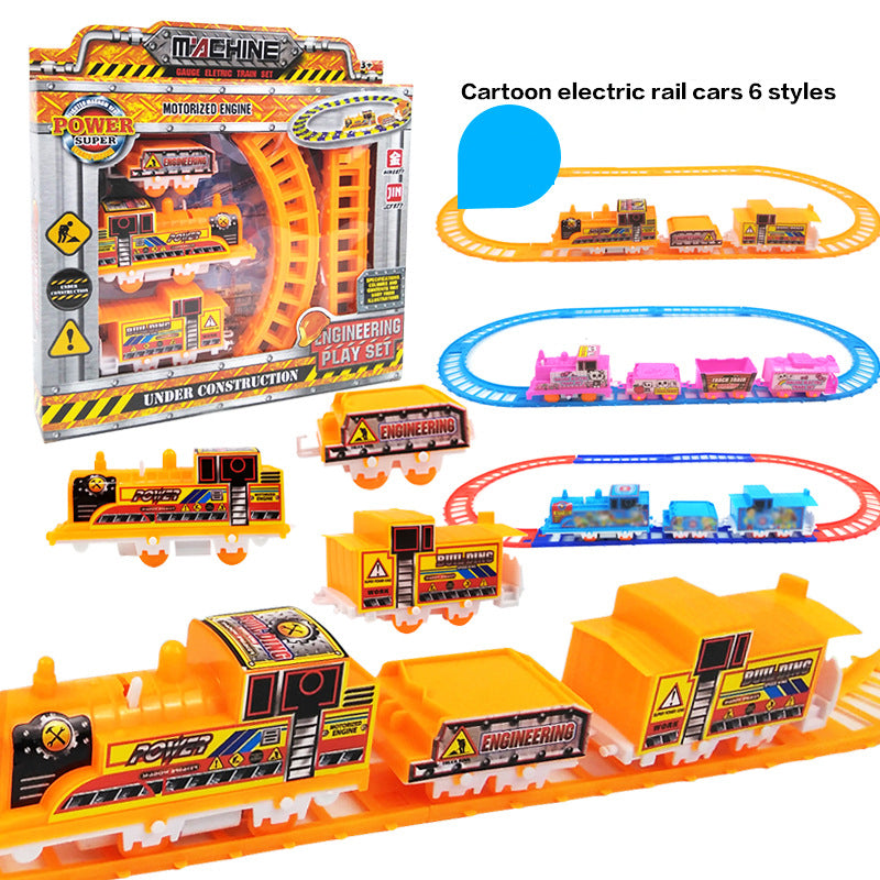Plastic Electric Train Set for Kids with Track Set Battery Operated El ...