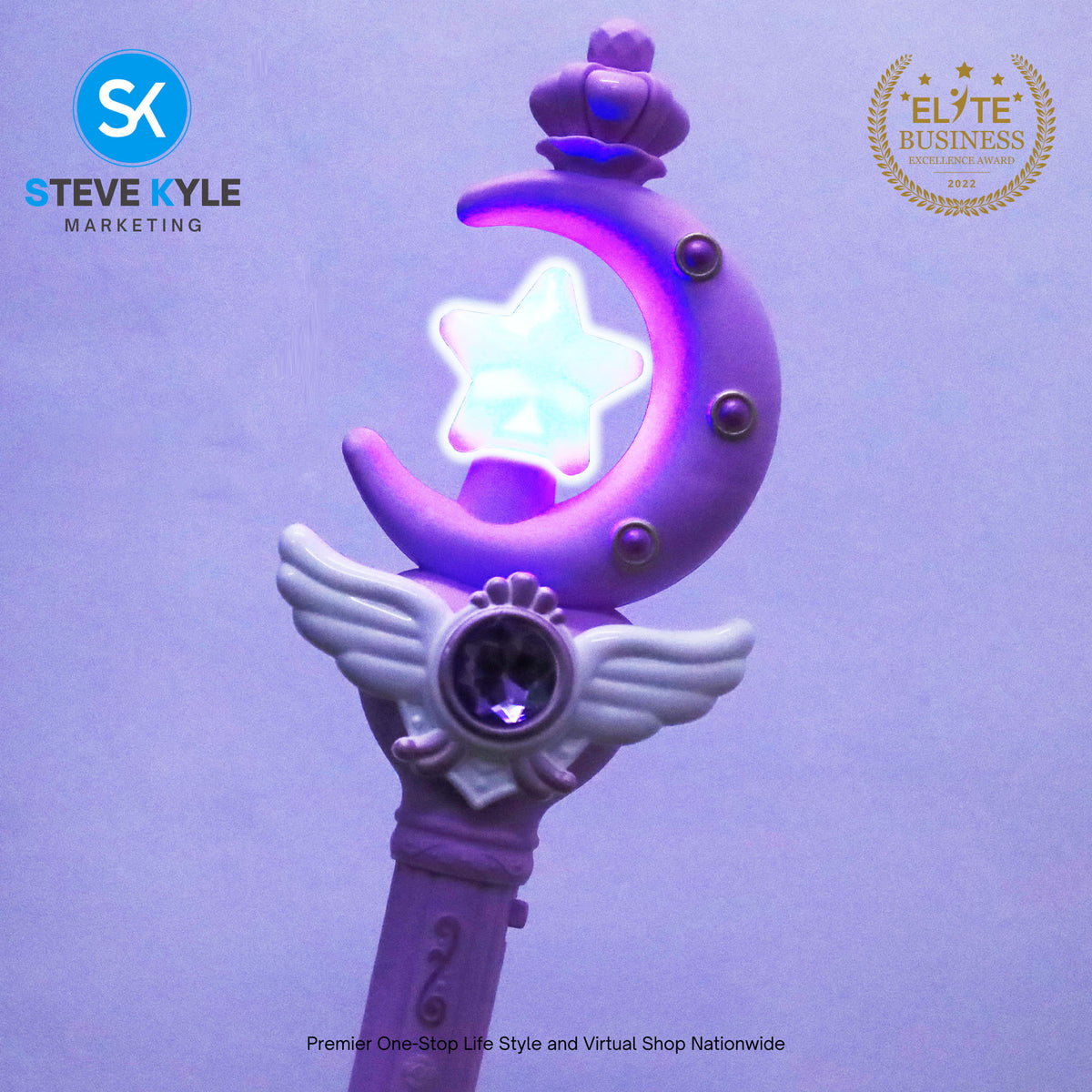 Fantasy Moon Star Magic Wand for Kids with Light and Music – Steve Kyle ...